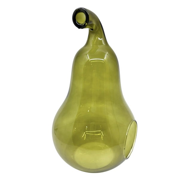 Midcentury Hand Blown Pear Shaped Glass Terrarium/ Art Glass | Chairish