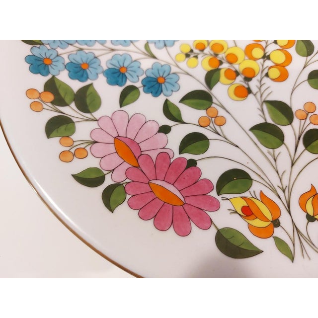 Hand-Painted and Numbered Plate from Kalocsa, Hungary, 1970s | Chairish