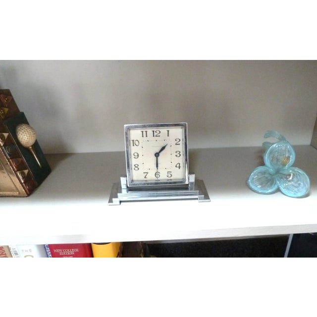 Art Deco Chrome Free Standing Clock, Circa 1930 | Chairish