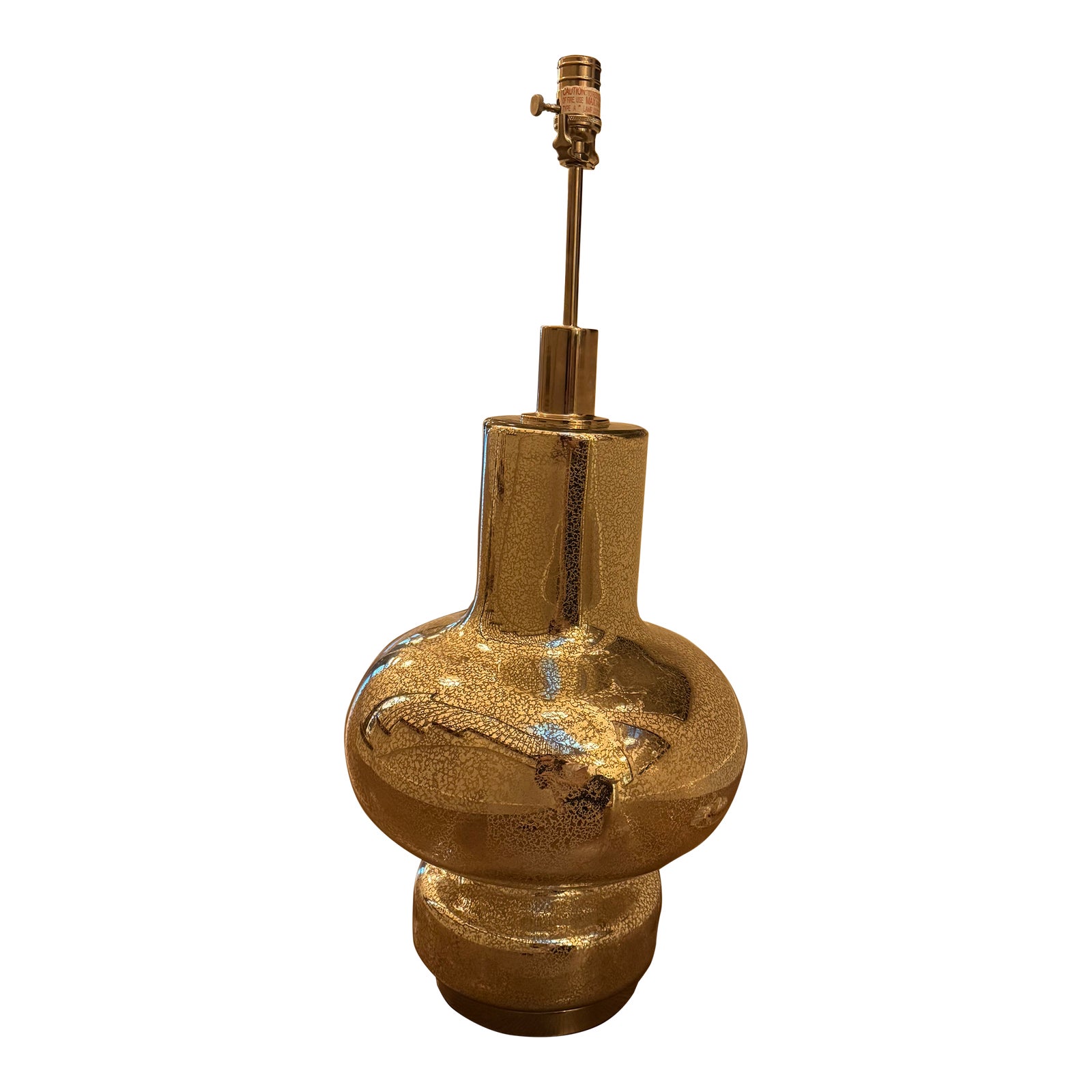 Contemporary Pair of Tall Metallic Table Lamps | Chairish