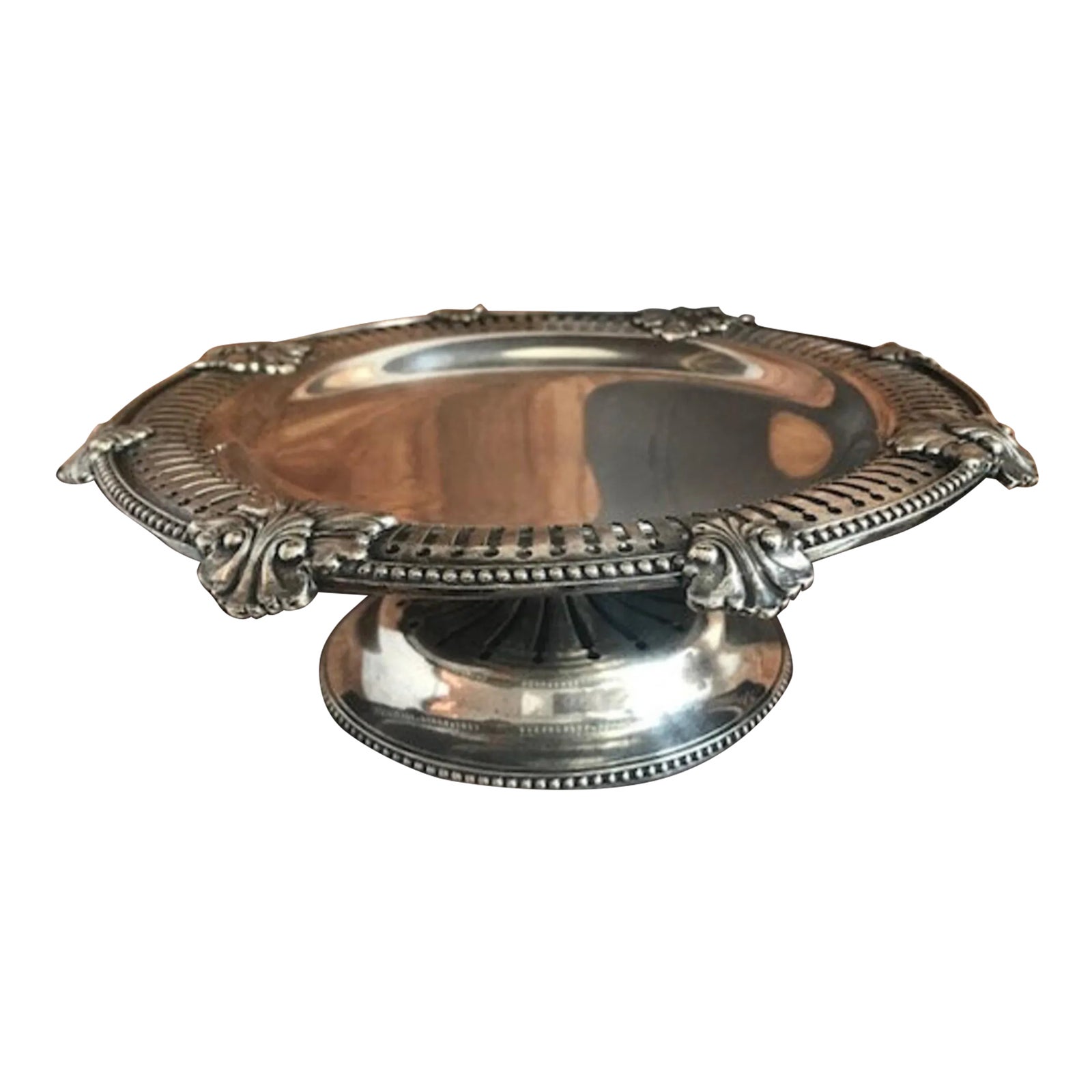 Antique Tiffany & Co Silver Plated Dessert Stand | Chairish
