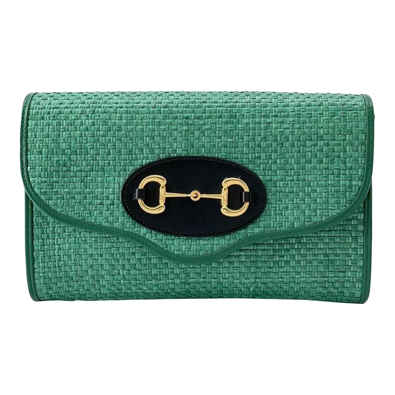 Gucci Raffia Horsebit 1955 Chain Bag | Chairish