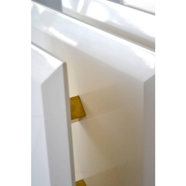 White Lacquered Side Tables - a Pair | Chairish