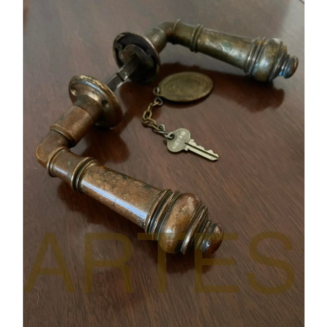 Late 19th Century French Bronze Lever Handle Door Knobs - Set of 2 ...