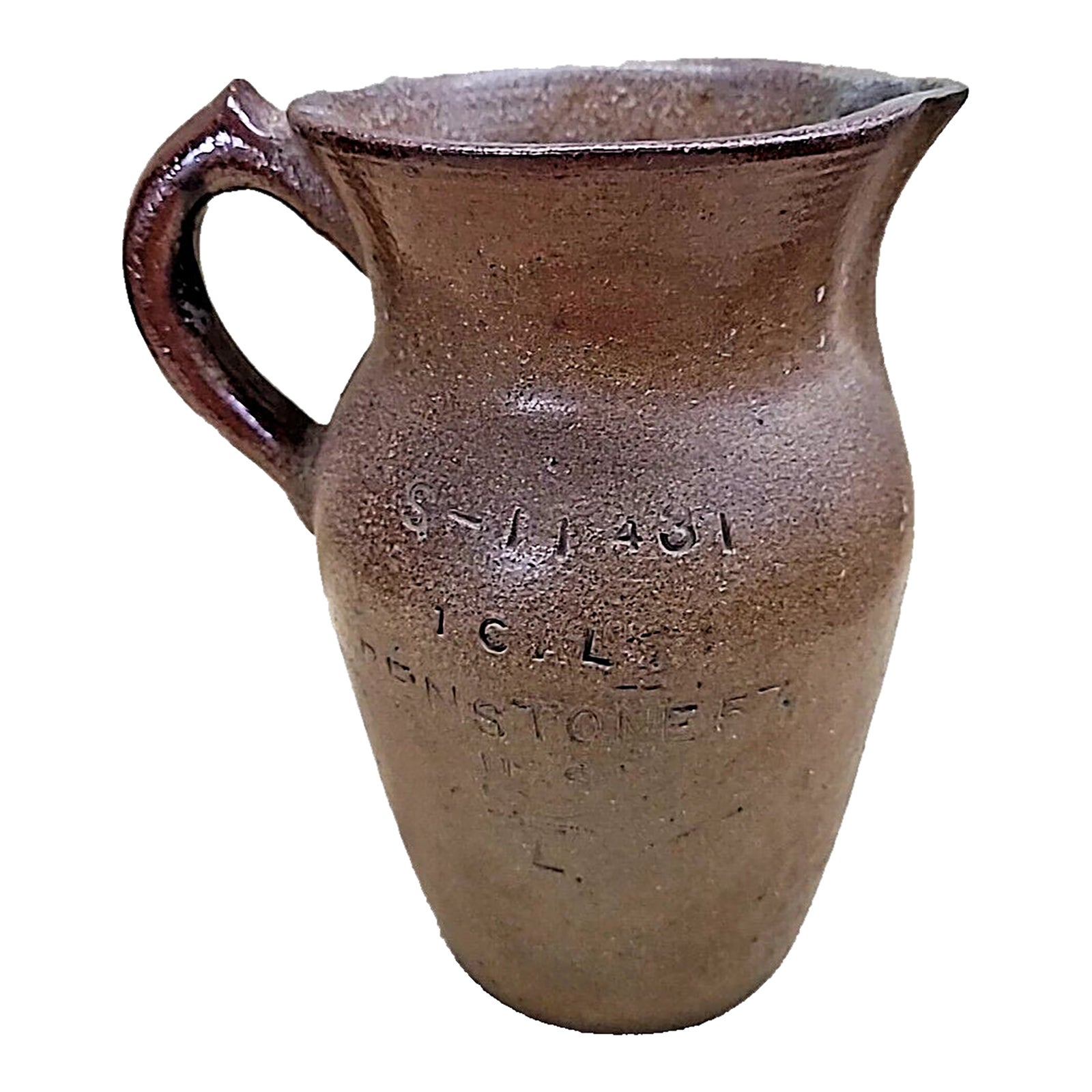 Antique Denstone Stoneware Pitcher – 1 Gallon – Marked S-11431 u.s ...