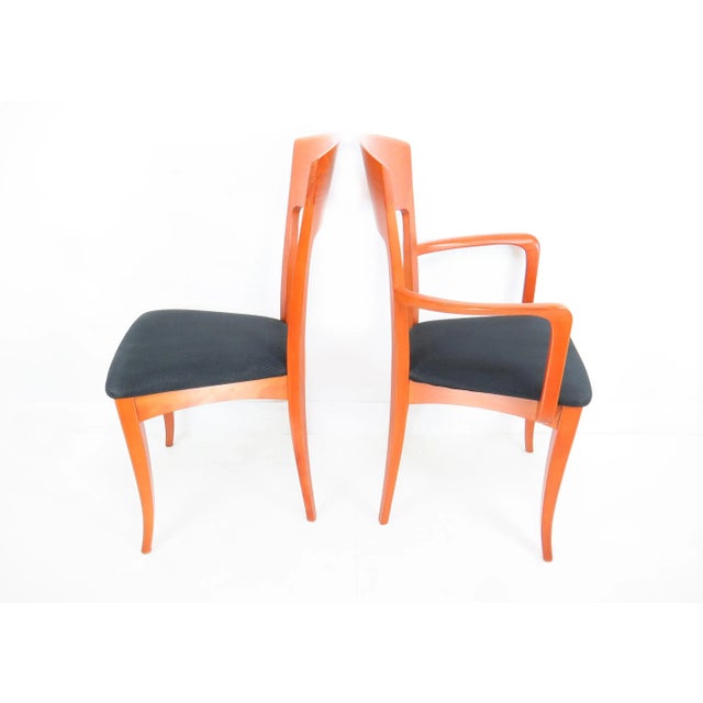 Vintage 1970s Antonio Sibau Cherry Wood Dining Chairs Made in Italy ...