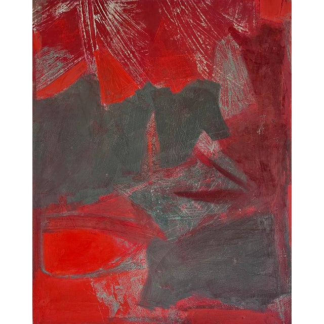 “Modern Angst” Original Abstract Painting on Panel, 2022 | Chairish