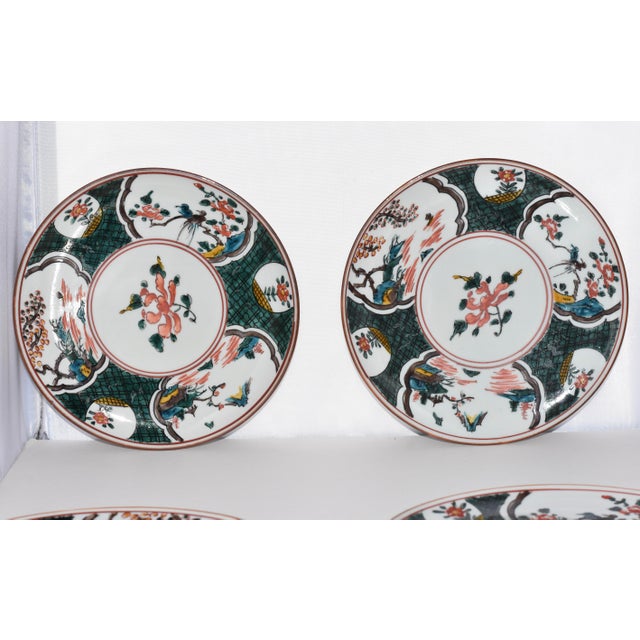 Vintage Japanese Meiji Era Ware Imari Footed Plates -Set of 6 | Chairish