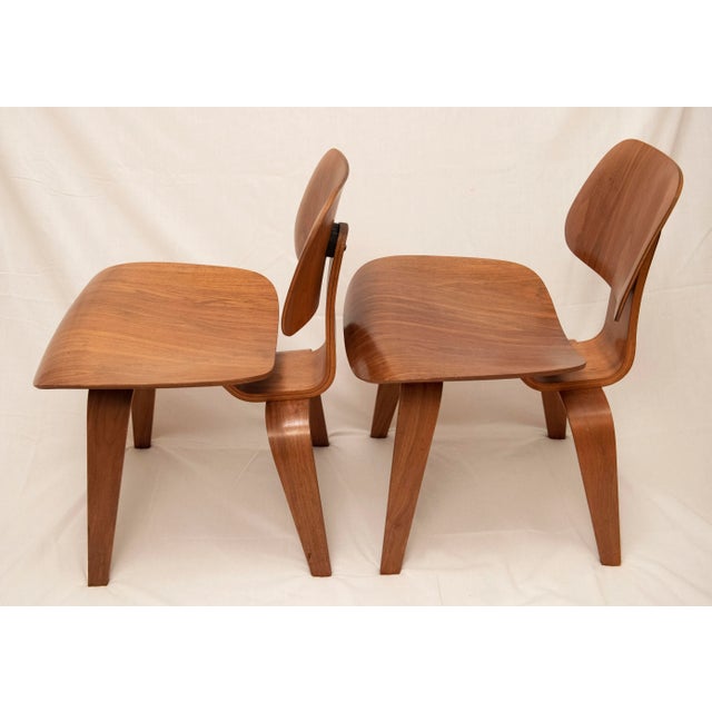 1950s Eames Dcw Walnut Chairs - Set of 2 | Chairish