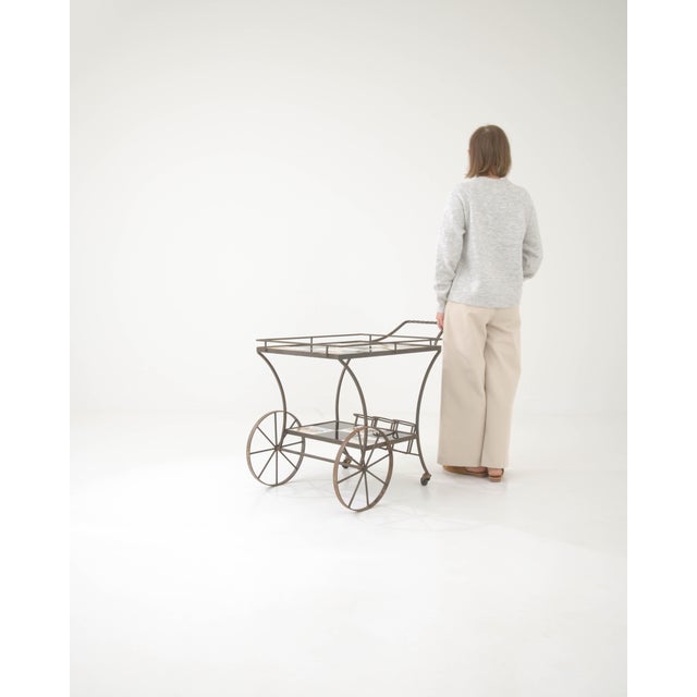 20th Century French Carriage Bar Cart on Wheels | Chairish