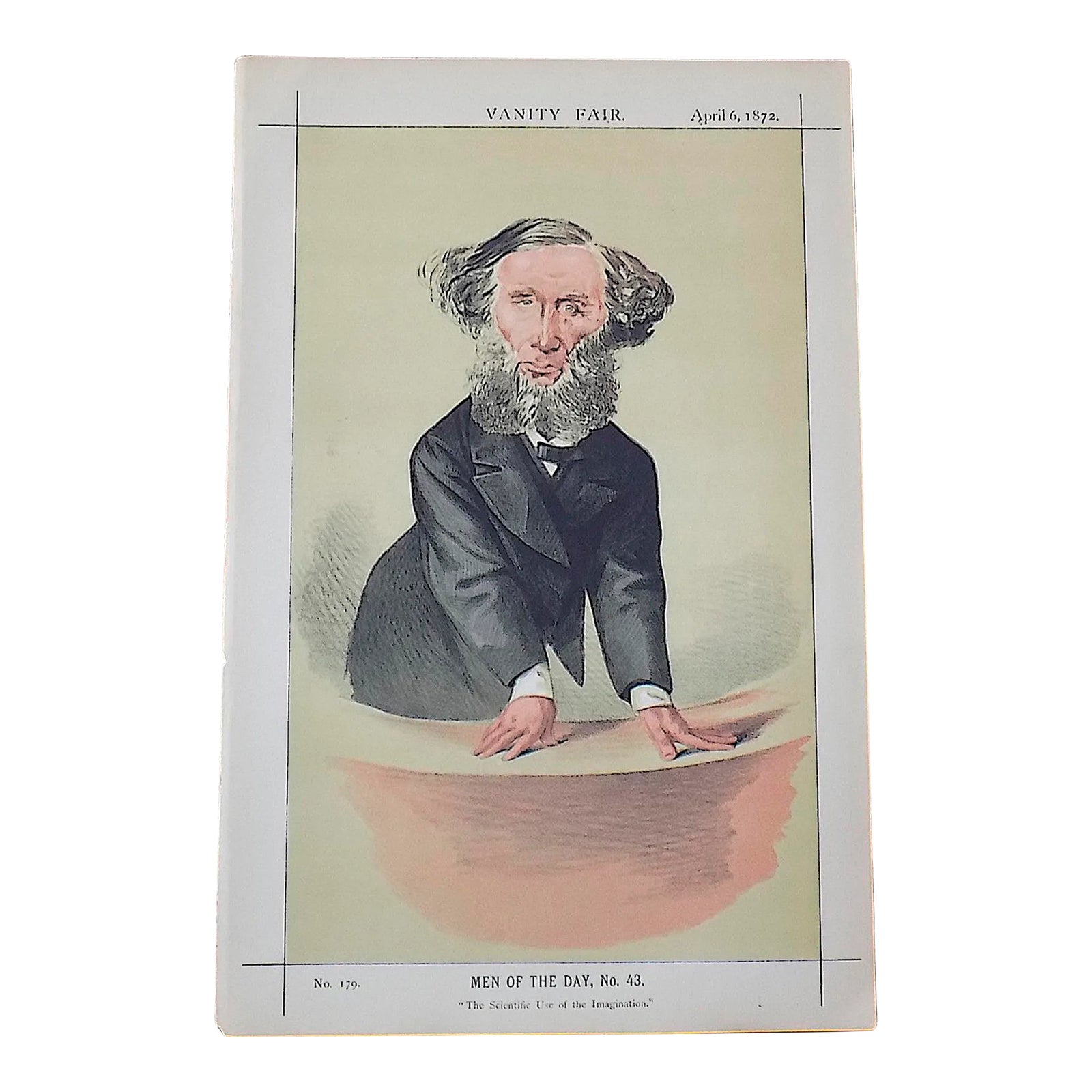 Antique 19th C. Vanity Fair Lithograph & Description - Prof. John ...