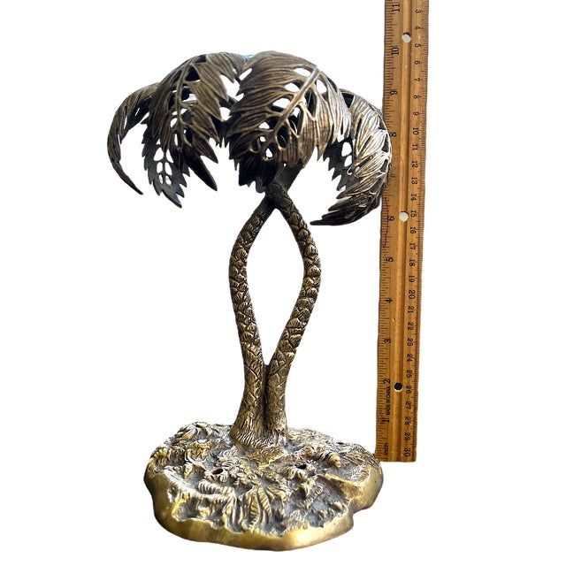Vintage Brass Palm Tree Statue | Chairish