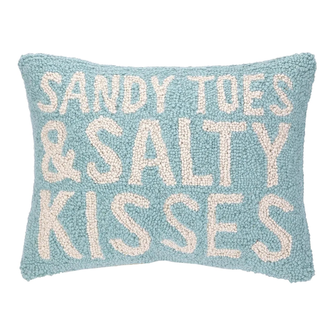 Sandy Toes & Salty Kisses Hook Pillow, 12" x 16" | Chairish