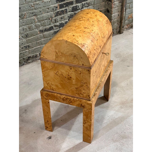 Italian Olive Burlwood Trunk on Base, 1970 | Chairish