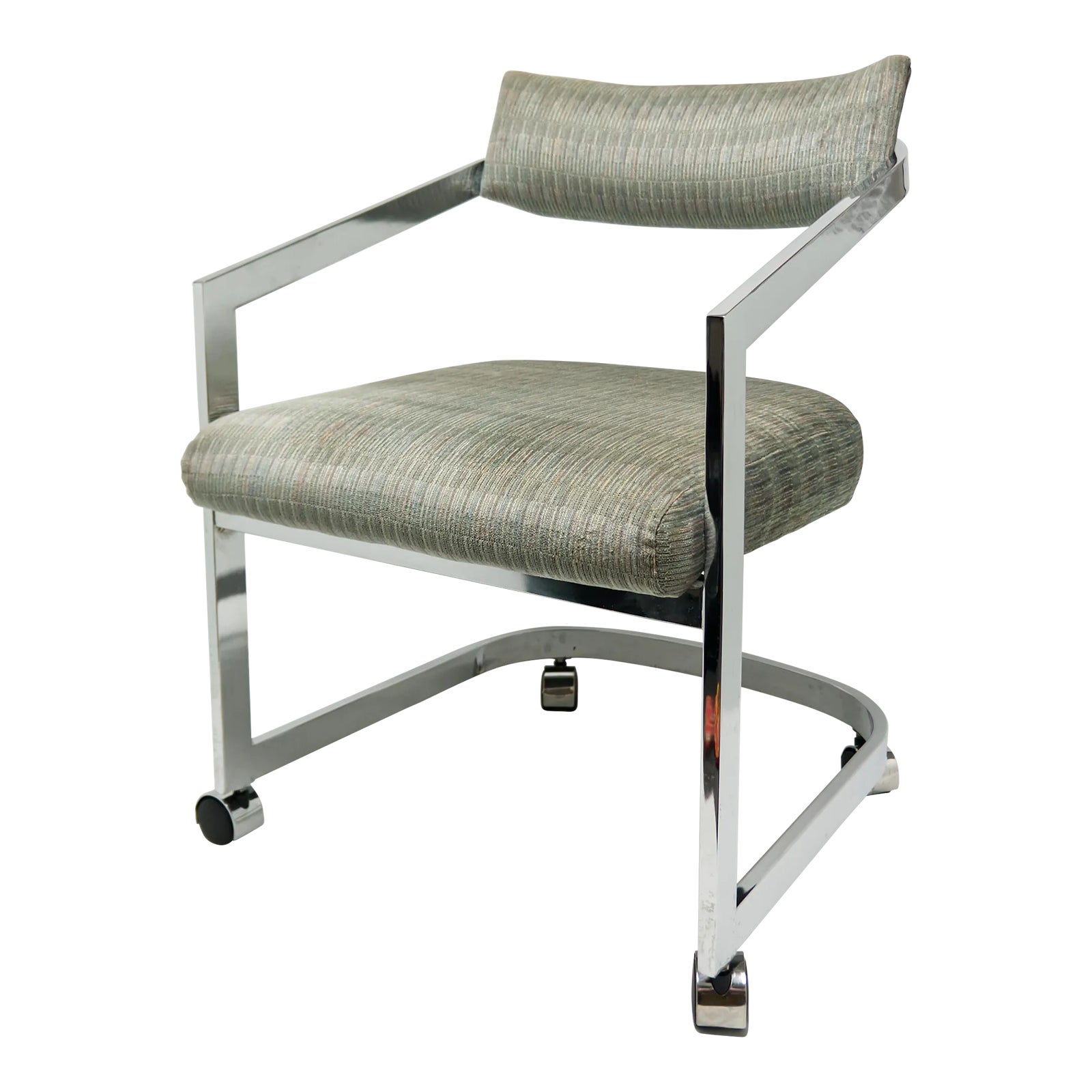 1980s Chrome Chair Attributed to Milo Baughman for Design Institute of ...