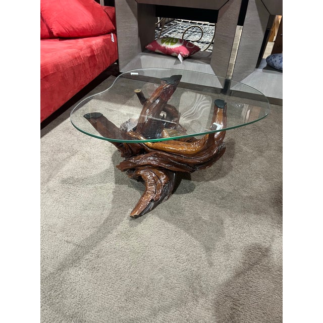 Custom Made 1960's Manzanita Wood Coffee Table | Chairish