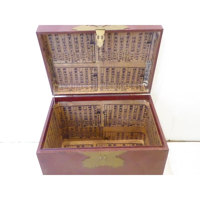 Japanese Red Lacquer Box on Stand | Chairish