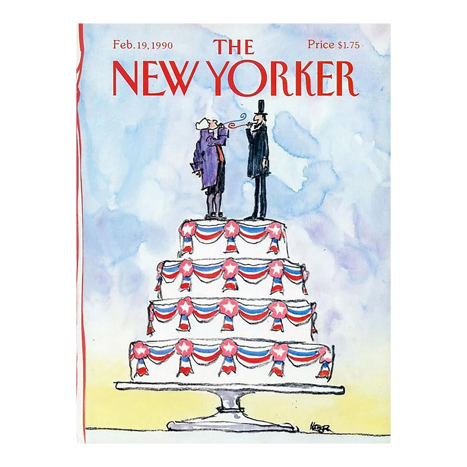 1990 New Yorker Magazine Cover, February 19 (Robert Weber), Original ...
