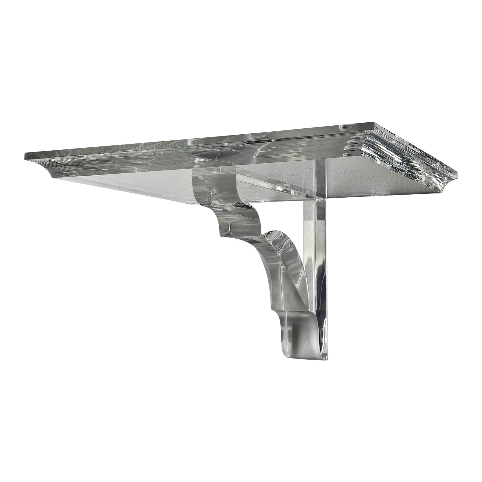 Clear Acrylic Wall Shelf | Chairish