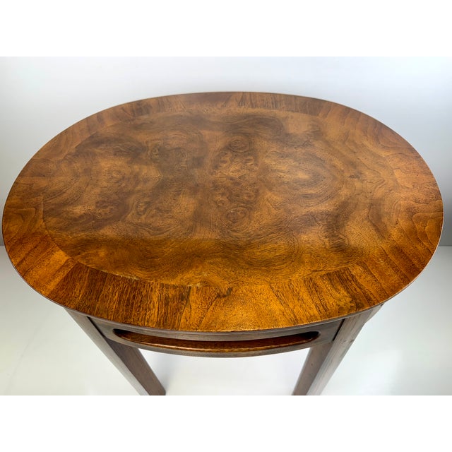 1960s Vintage Mid Century Drexel Heritage Oval Side Table | Chairish