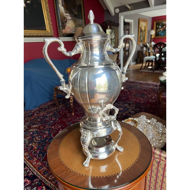 Early 20th Century Silverplate Samovar, Coffee Urn | Chairish