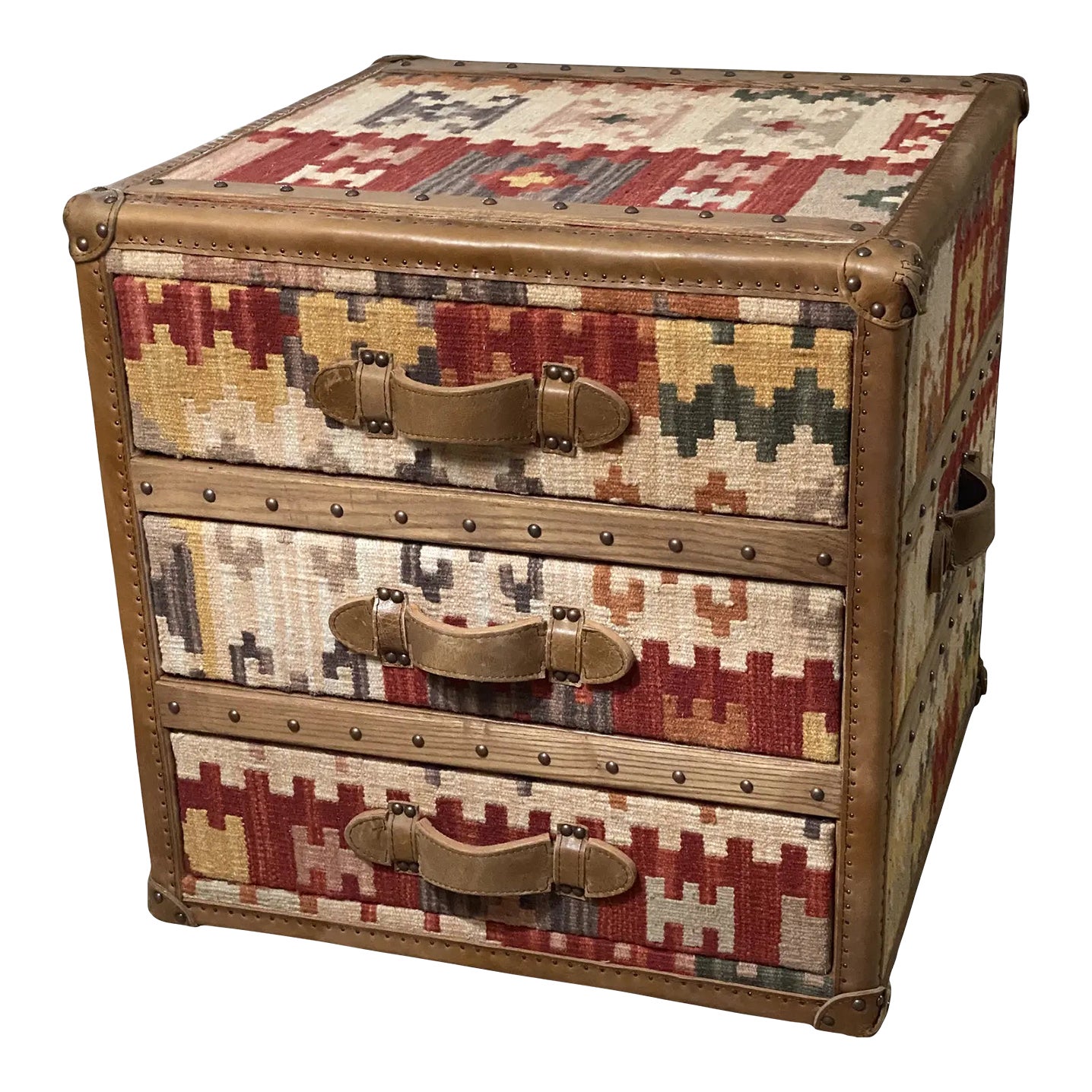 Timothy Oulton Luggage Style Chest of Drawers Trunk | Chairish