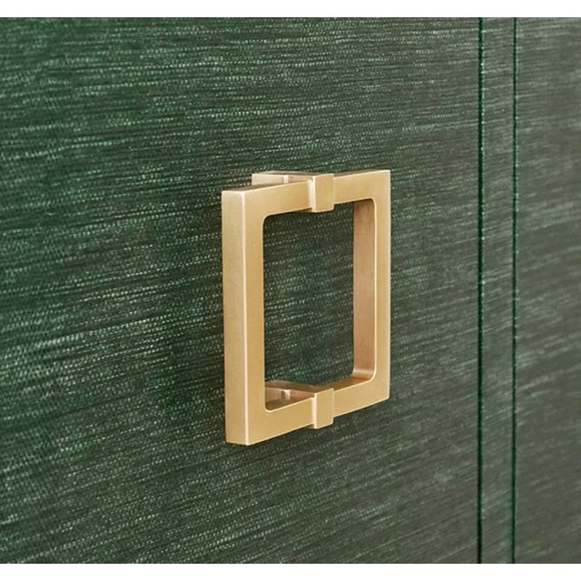 Matthew Izzo Home Green Dyed Grass Cloth Buffet Chairish