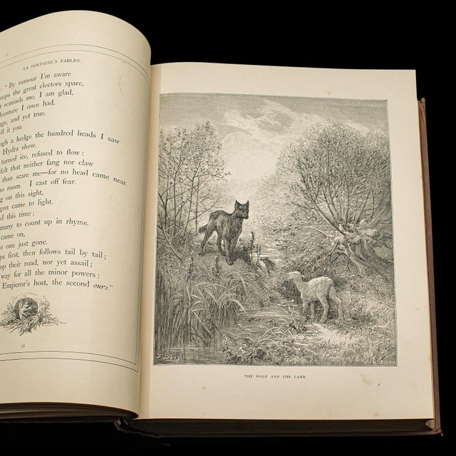 Antique the Fables Book, Historic Literature, English, Illustrated ...