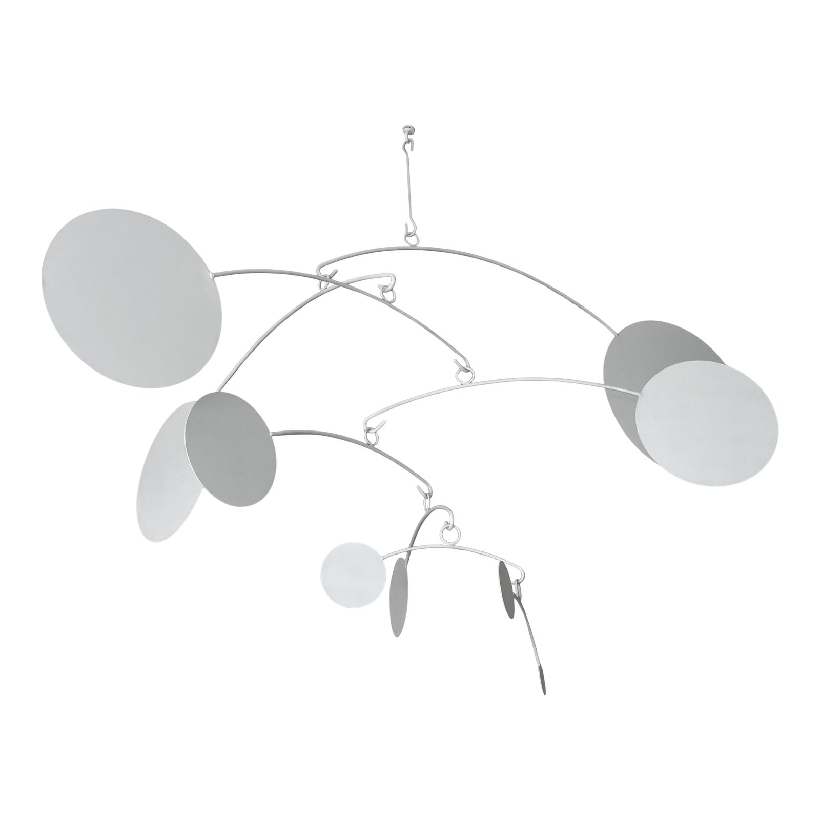 Large White Metal Modern Mobile | Chairish