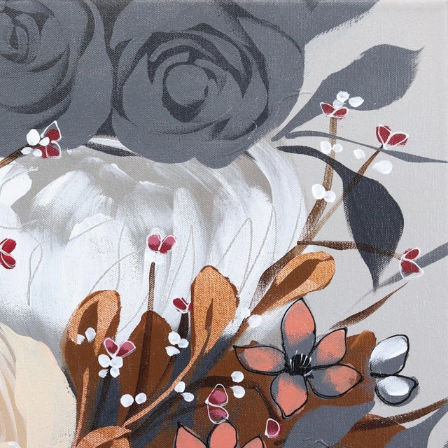 "Peace" Contemporary Original Botanical Portrait Painting by Sally K ...