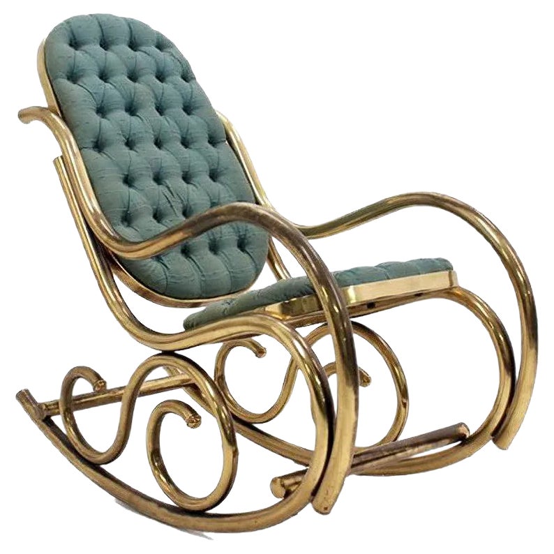 Brass Rocking Chair, 1940s | Chairish