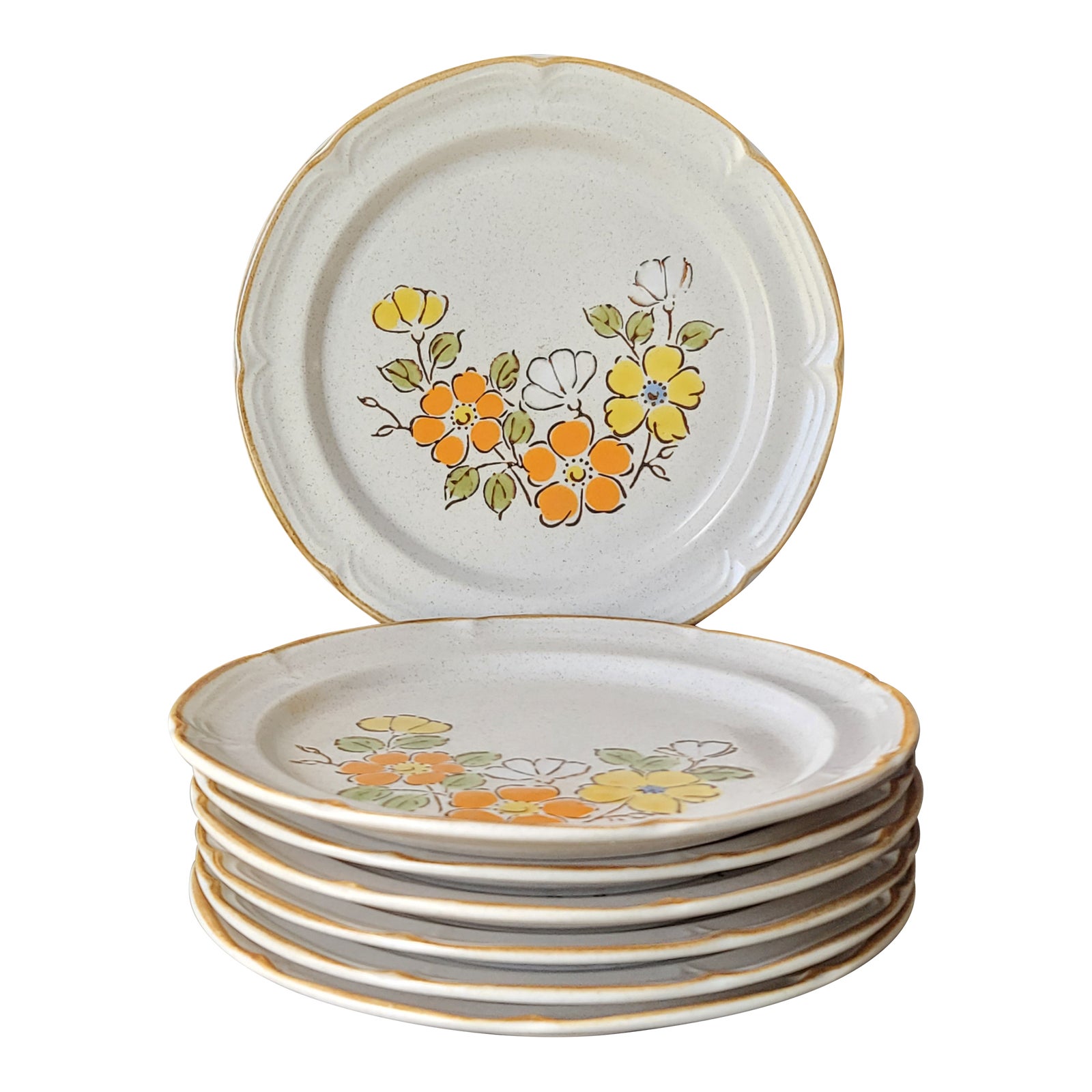 Vintage Spring Garden Baroque Stoneware Hand Painted Japan Salad ...