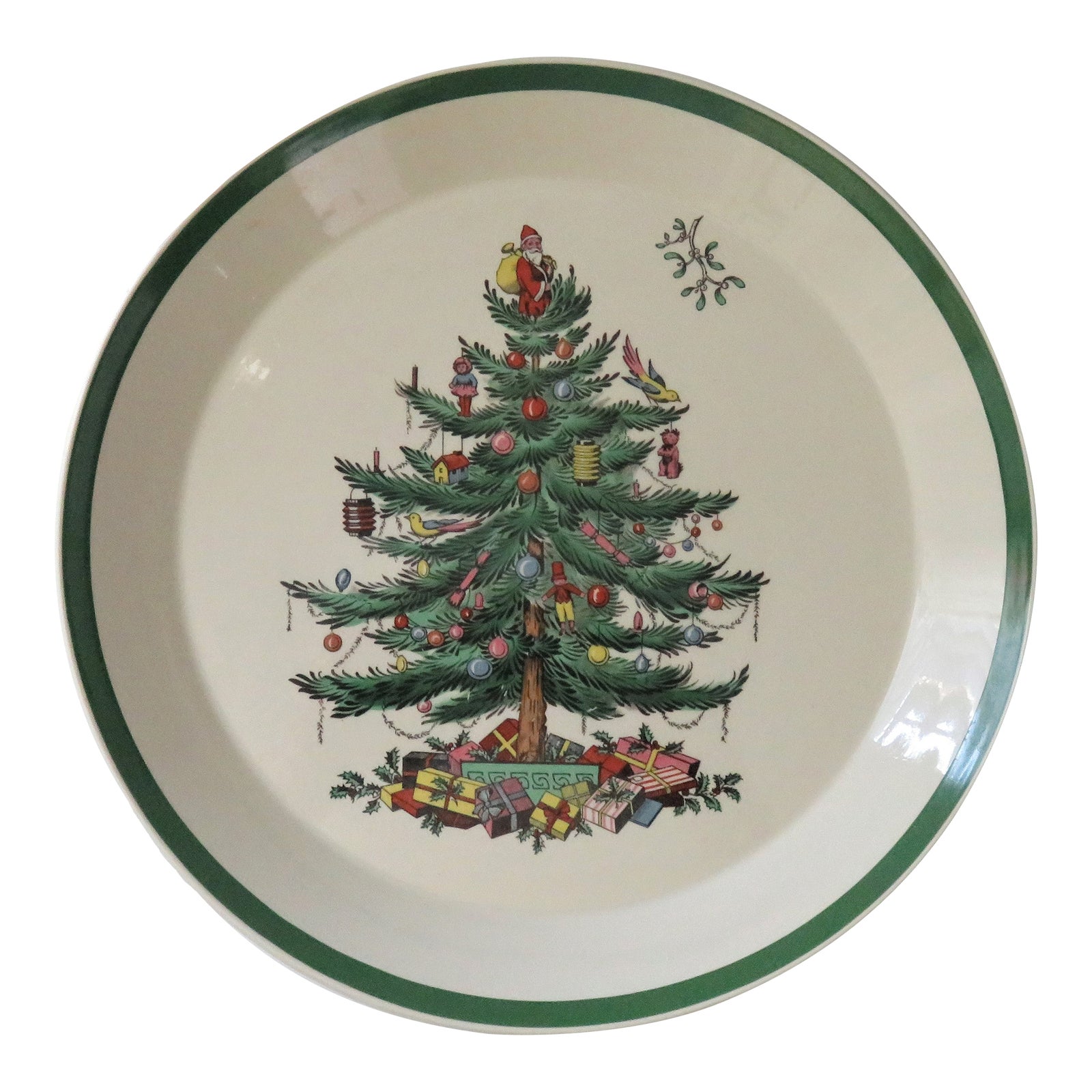 Late 20th Century Spode Christmas Tree Round Oven to Table Baking Dish ...
