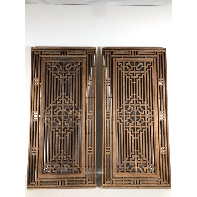 Antique Window Panels With Geometric Design From Fujian Province - a ...