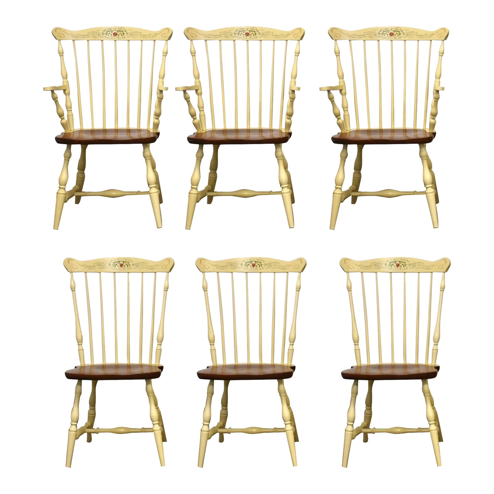 1960s Maple Dining Chairs by Hitchcock - Set of 6 | Chairish