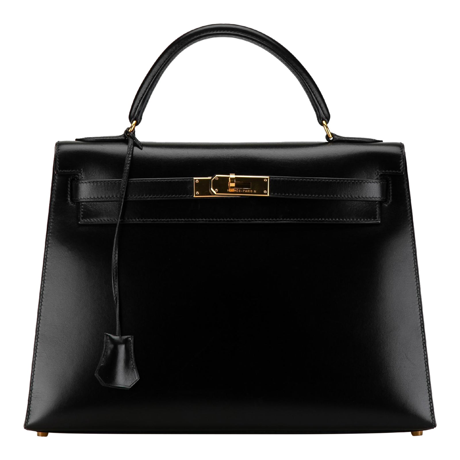 Hermès Box Calf Kelly Sellier 32 Satchel | Chairish