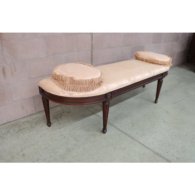 Henkel Harris Pink Chinoiserie Bench | Chairish