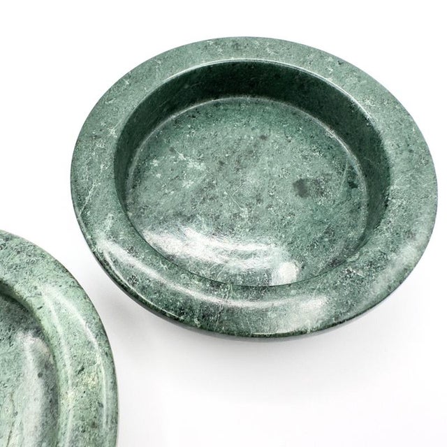 Vintage 1980s Green Marble Wine Bottle Coasters- a Pair | Chairish