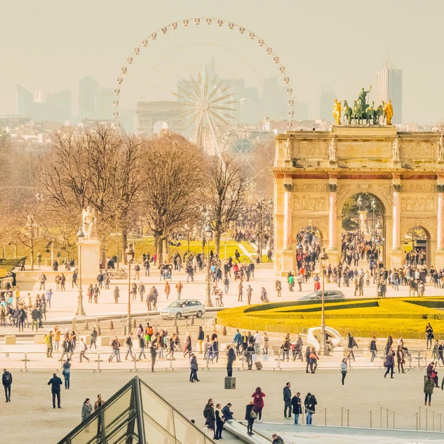 "Cour Napoleon" Contemporary French Architectural Cityscape Photograph ...