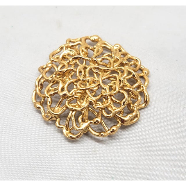 Vintage Signed Napier "Tangled Gold" Brooch, Circa 1967 Ad Piece | Chairish