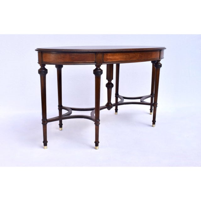 Early 20th C. Louis XVI Oval Mahogany Desk Library Table | Chairish