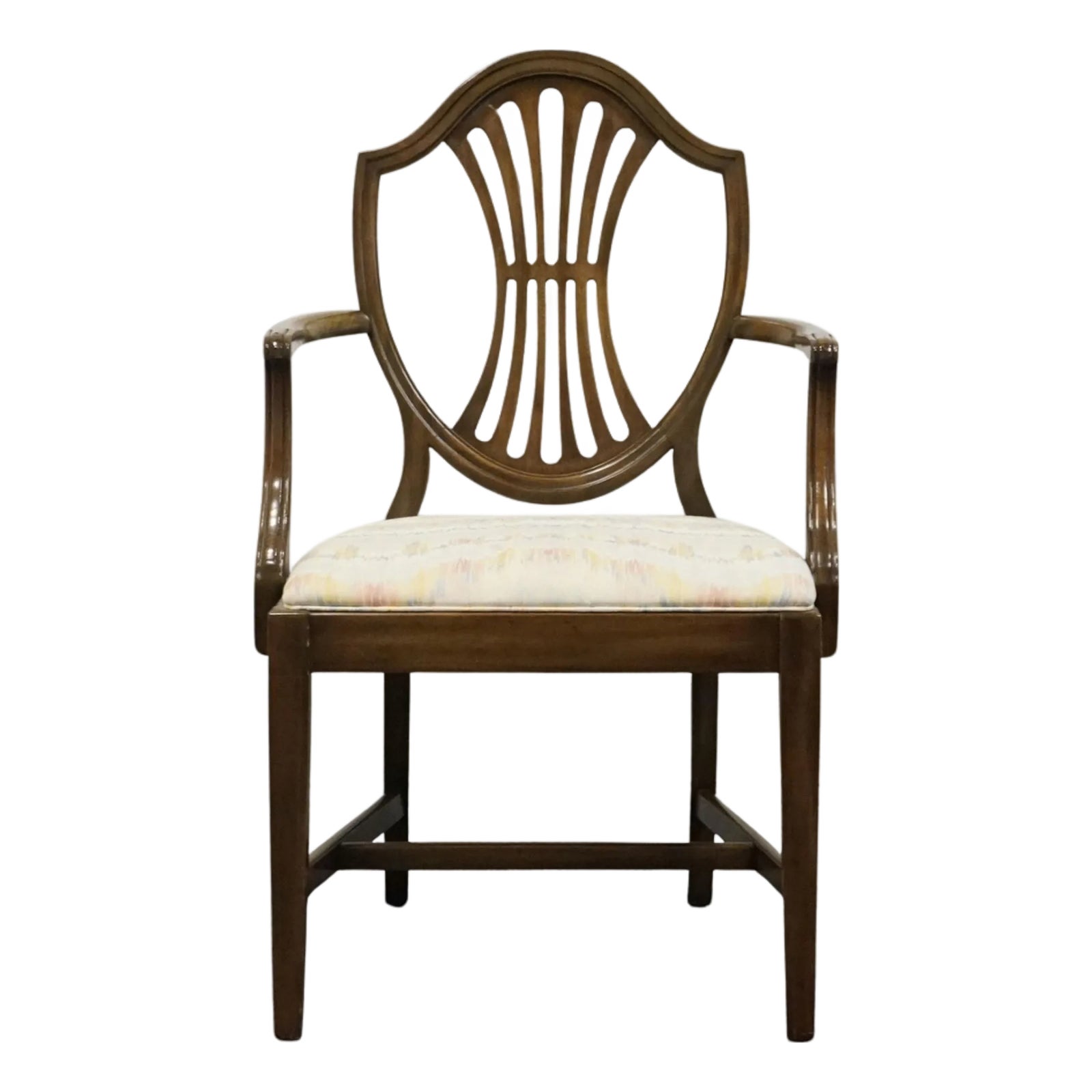 Vintage Antique Solid Cherry Traditional Duncan Phyfe Style Shield Back ...