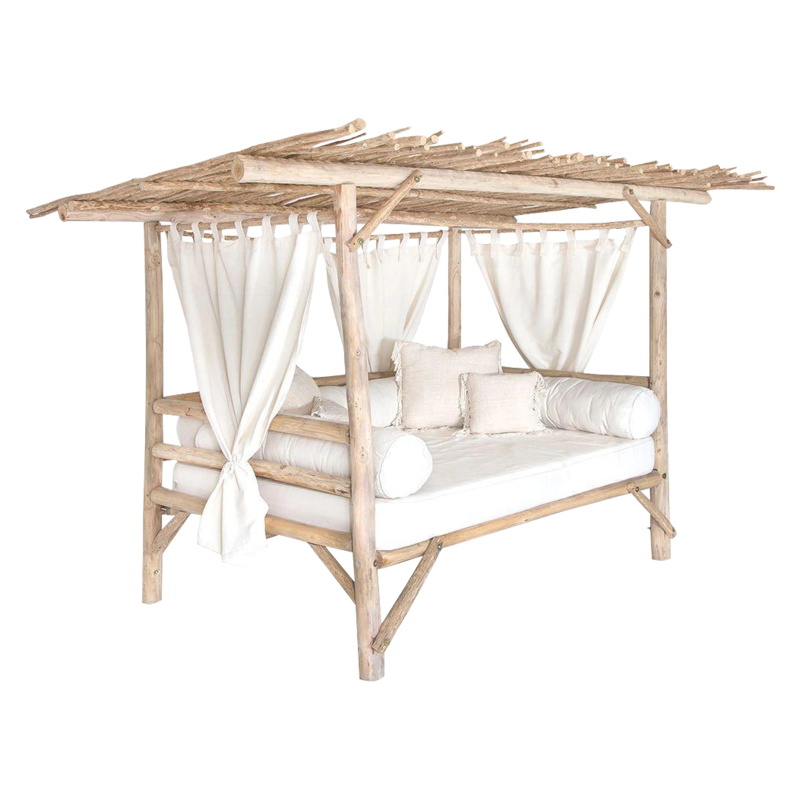 Bali Teak Cabana Daybed | Chairish