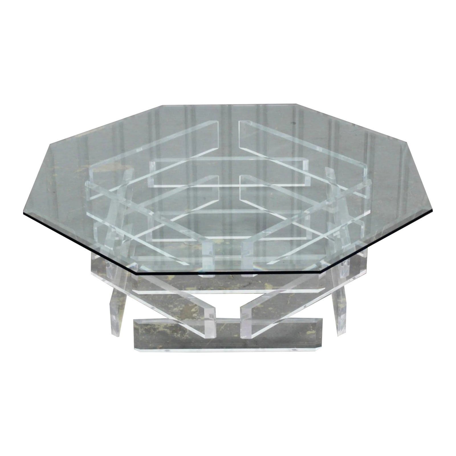 1990s Stacked Lucite Coffee Table | Chairish