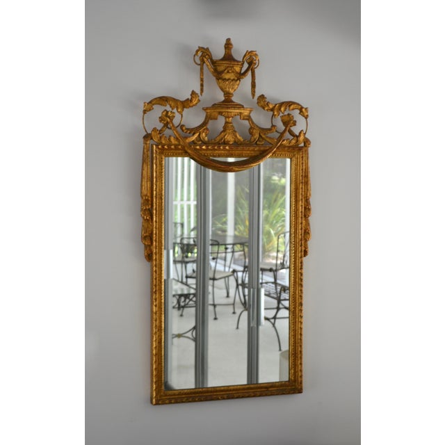 Hollywood Regency Italian Gilt Wall Mirror | Chairish