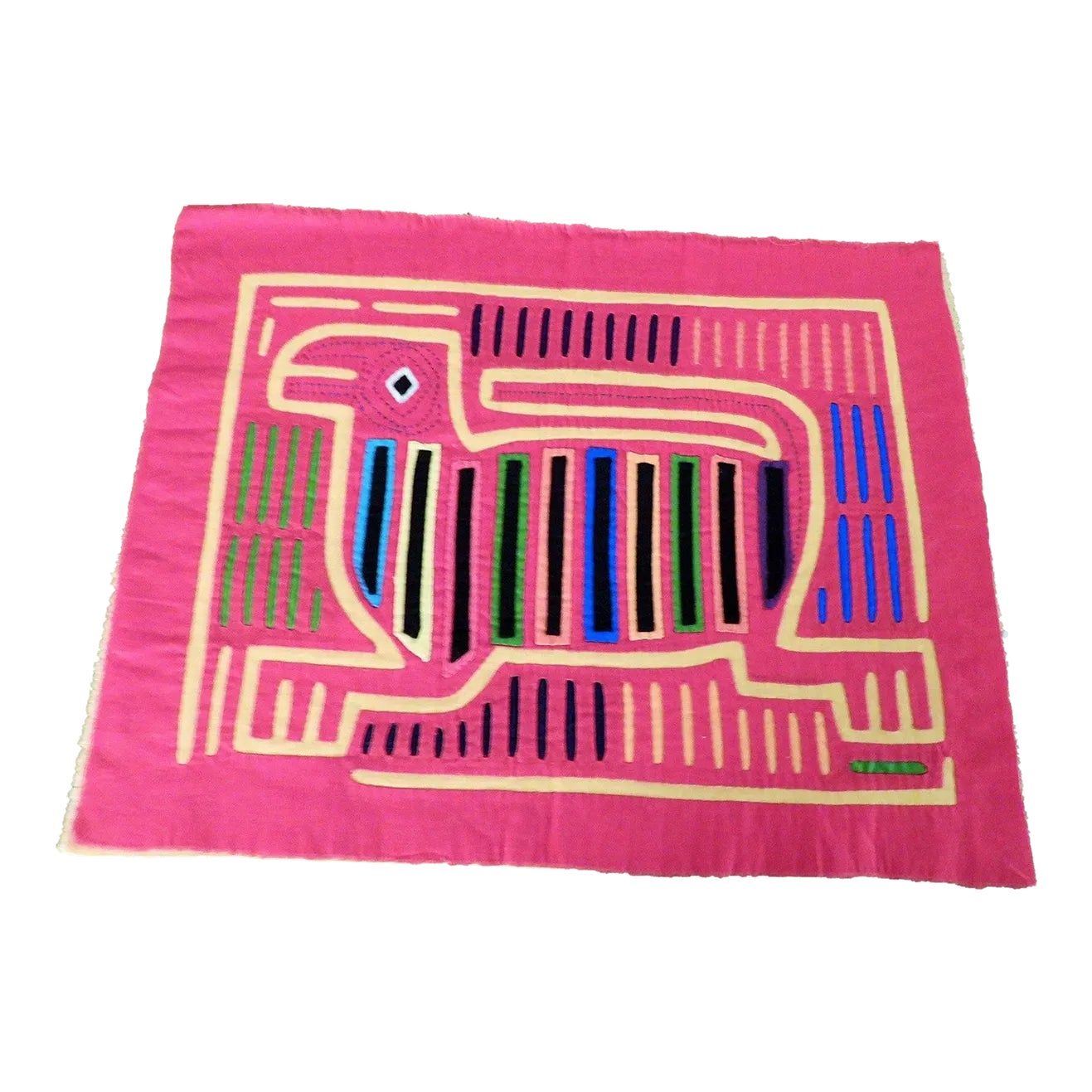 1970s Mola Textile Quilted Art of Panama Kuna Guna Indians Reptile ...