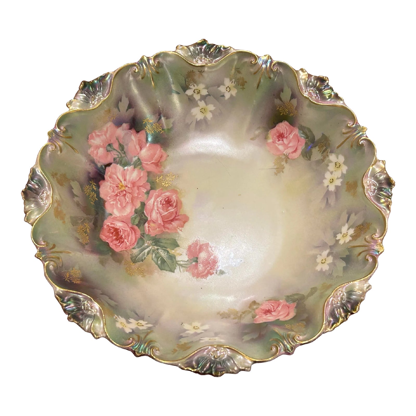 Antique Rs Prussia Decorated Floral Porcelain Bowl | Chairish