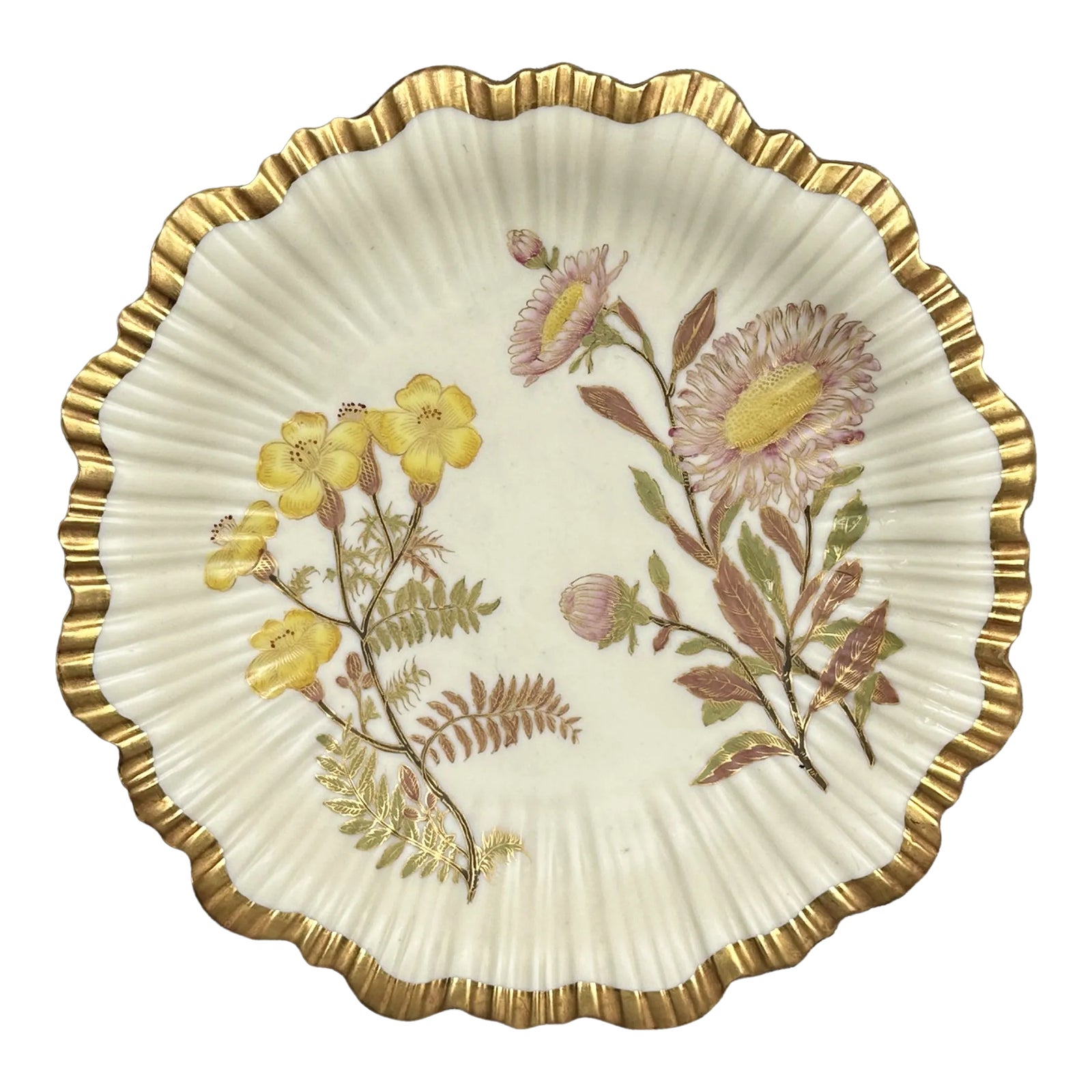 Antique Royal Worcester Decorative China Plate | Chairish