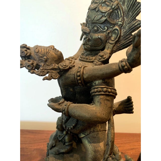 Tibetan Cast Bronze Statue of Yamantaka | Chairish