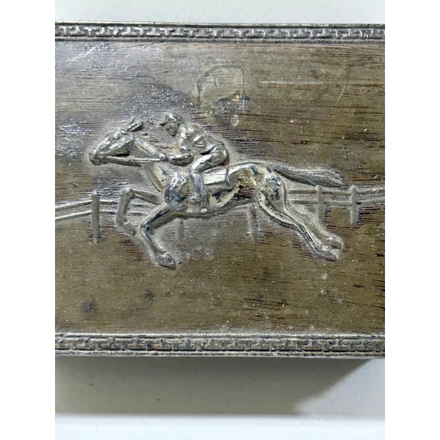1960s Vintage Jockey Equestrian Metal Snuff Box | Chairish